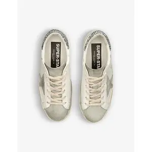 GOLDEN GOOSE Super-star Star-embellished Leather Trainers - White/oth
