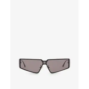 Balenciaga Bb0192s Rectangular-frame Sunglasses - Red