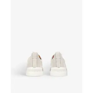 Zegna Triple Stitch Suede Low-top Trainers - Bone