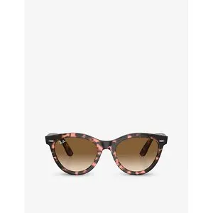 Ray-ban Wayfarer Round-frame Propionate Sunglasses - Multi-coloured