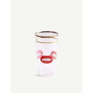 SELETTI Toiletpaper Printed Glass Tumbler 13cm - One-color