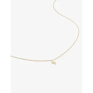 Monica Vinader Small Letter N 14ct Yellow-gold Pendant Necklace - Yellow Gold
