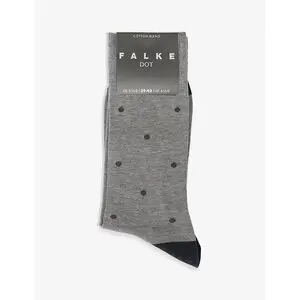 Falke Dotted Cotton-blend Socks - Anthracite Mel.
