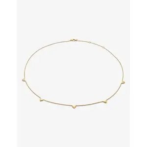 Monica Vinader Monica Vinader Heart Station Necklace Yellow Gold