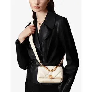BVLGARI Serpenti Maxi Cabochon Small Cross-body Bag - White