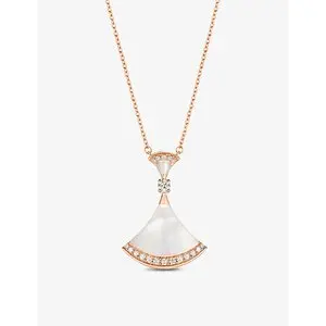 BVLGARI Diva's Dream 18ct Diamond And Mother-of-pearl Necklace - Rose Gold
