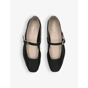 Le Monde Beryl Mary Jane Leather Ballet Flats - Black