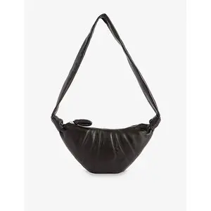 LEMAIRE Lemaire Small Coated-Cotton Croissant Shoulder Bag Dark Chocolate