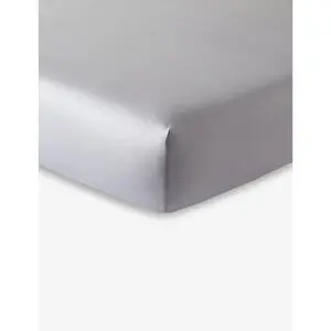 YVES DELORME Triomphe Cotton Fitted Sheet 135cm X 190cm - Platine
