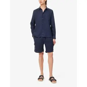 Vilebrequin Baie Linen Shorts - Bleu Marine