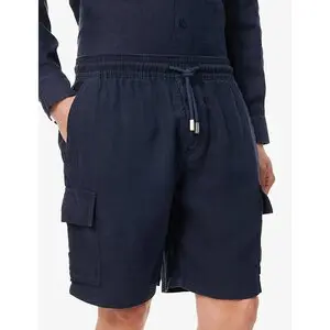 Vilebrequin Baie Linen Shorts - Bleu Marine