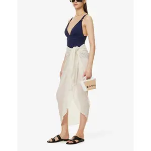 Melissa Odabash Panarea Plunge-neck Swimsuit - Navy