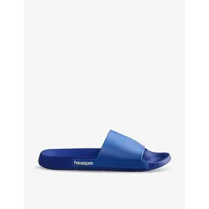 Havaianas Logo-embellished Rubber Slides - Indigo Blue