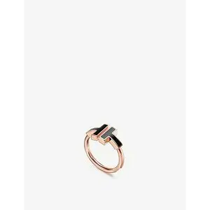 Tiffany & Co. T Square 18ct Rose-gold And Onyx Ring - Rose Gold