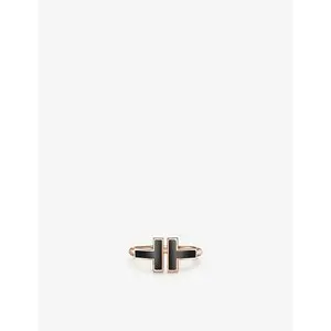 Tiffany & Co. T Square 18ct Rose-gold And Onyx Ring