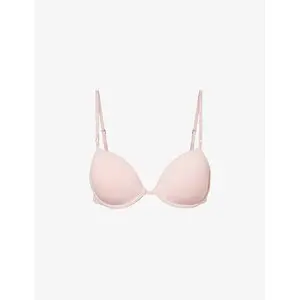 Calvin Klein Sculpt Plunge Stretch-woven Bra - Subdued