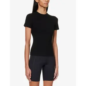 ADANOLA Short-sleeve Longline Jersey Top