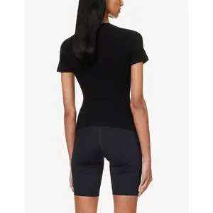 ADANOLA Short-sleeve Longline Jersey Top