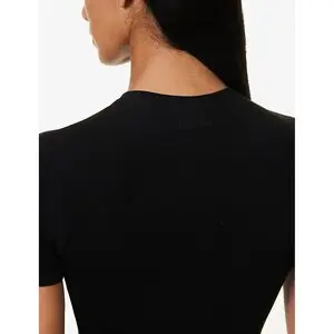 ADANOLA Short-sleeve Longline Jersey Top