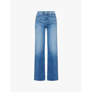Paige Sasha Wide-leg High-rise Jeans - Stefania Distressed