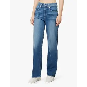 Paige Sasha Wide-leg High-rise Jeans - Stefania Distressed