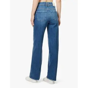 Paige Sasha Wide-leg High-rise Jeans - Stefania Distressed