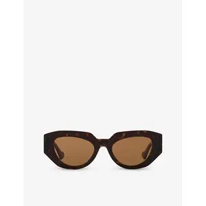 Gucci Gg1421s Rectangle-frame Sunglasses - Brown