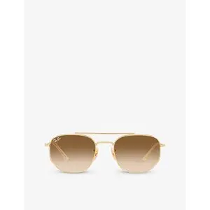Ray-ban Ray-Ban Faceted-Shape Sunglasses Gold
