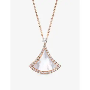 BVLGARI Divas' Dream Rose-gold Diamond And Mother-of-pearl Necklace - Rose Gold