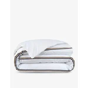 BOSS B-linea Contrast-piping Cotton Duvet Cover - Multicoloured