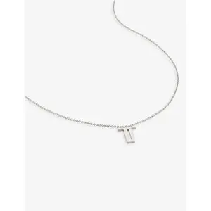 Monica Vinader Letter-Charm Sterling Silver Pendant Necklace Sterling Silver