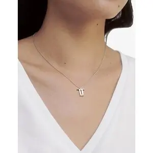Monica Vinader Letter-charm Pendant Necklace - Sterling Silver