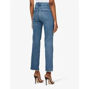 Good American Good Curve Straight-leg High-rise Stretch-denim Jeans