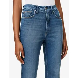 Good American Good Curve Straight-leg High-rise Stretch-denim Jeans