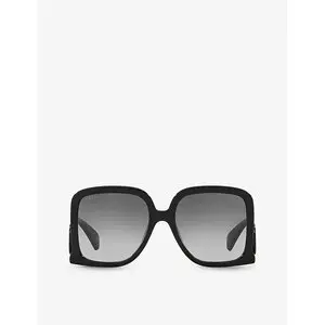 Gucci Rectangle-frame Sunglasses - Black