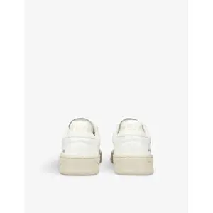 VEJA V-90 Logo-embroidered Low-top Leather Sneakers - White