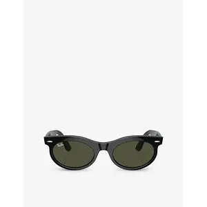 Ray-ban Wayfarer Oval-frame Propionate Sunglasses - Black