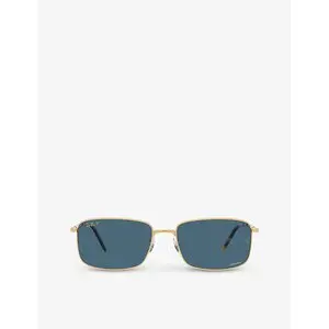 Ray-ban Rectangle Metal Sunglasses - Gold