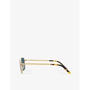 Ray-ban Rectangle Metal Sunglasses - Gold