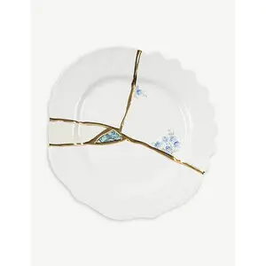 SELETTI Kintsugi N3 Porcelain And 24ct Gold Fruit Plate 21cm - One-color
