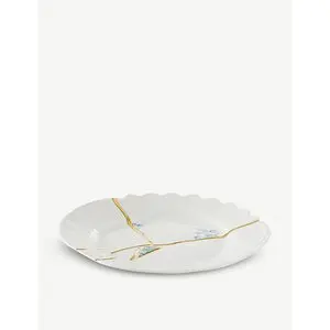 SELETTI Kintsugi N3 Porcelain And 24ct Gold Fruit Plate 21cm