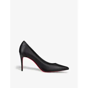 CHRISTIAN LOUBOUTIN Sporty Kate 85 Leather Heeled Courts - Black