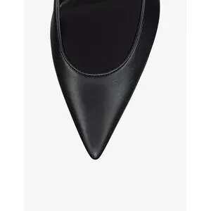 CHRISTIAN LOUBOUTIN Sporty Kate 85 Leather Heeled Courts - Black