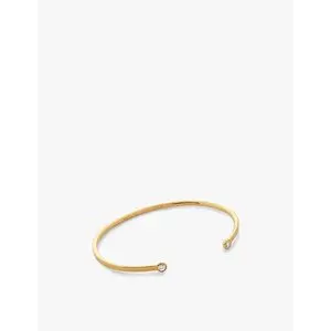 Monica Vinader Solitaire Lab-grown Diamond Cuff - Yellow Gold
