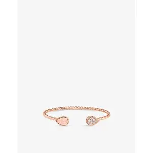 Boucheron Serpent Bohème Pink Quartz Diamond Bracelet - Rose Gold