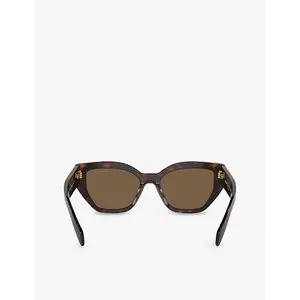 Prada Pr A09s Butterfly-frame Sunglasses - Brown