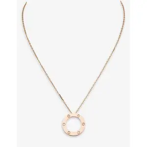 Cartier Love 18ct Rose Gold Diamond Necklace - One-color