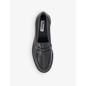 DUNE Cleated-sole Leather Penny Loafer