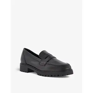 DUNE Cleated-sole Leather Penny Loafer