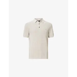 ALLSAINTS Aspen Ramskull-embroidered Cotton And Wool Polo Shirt